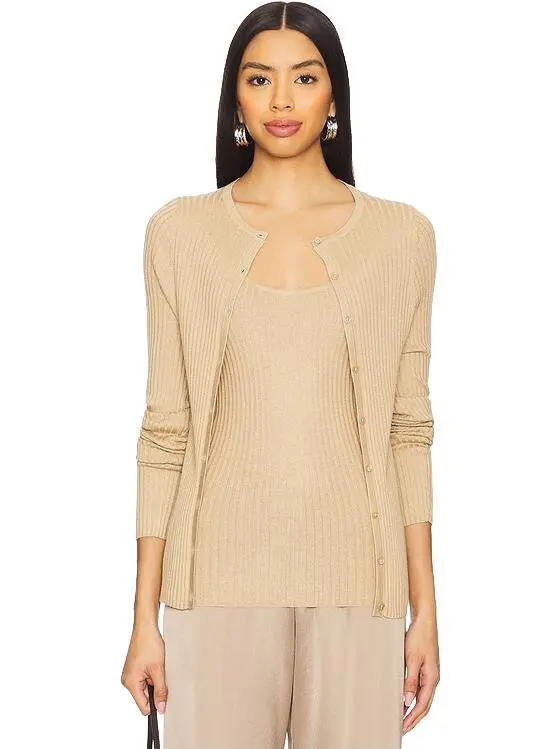 CLYQUE Marianna Cardigan - Latte