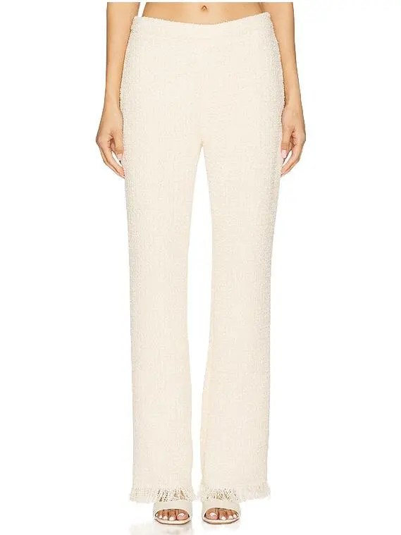 SEROYA Shar Boucle Pant - Eggshell