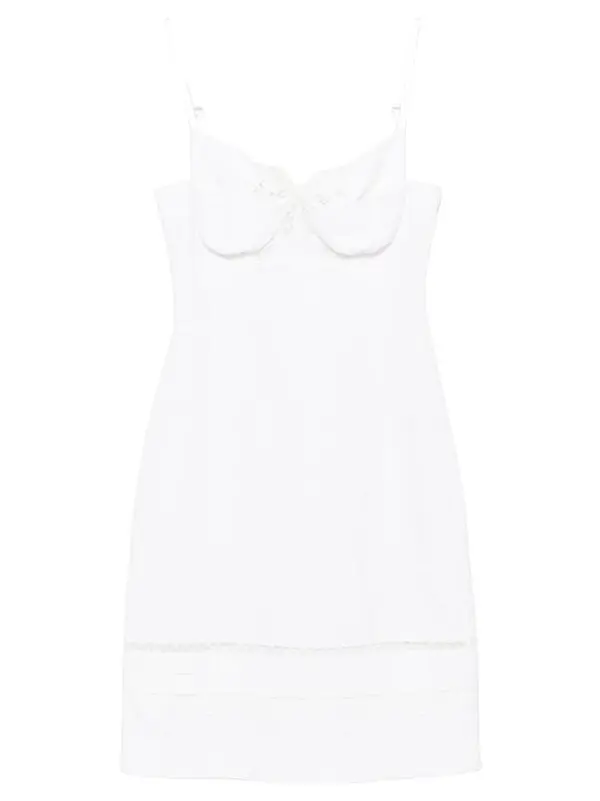 SHUSHU/TONG Bow-detail Mini Dress - White