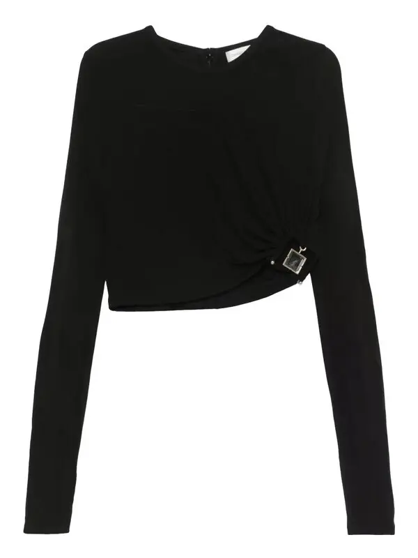 Christopher Esber Bezel-quartz Long-sleeve Top - Black