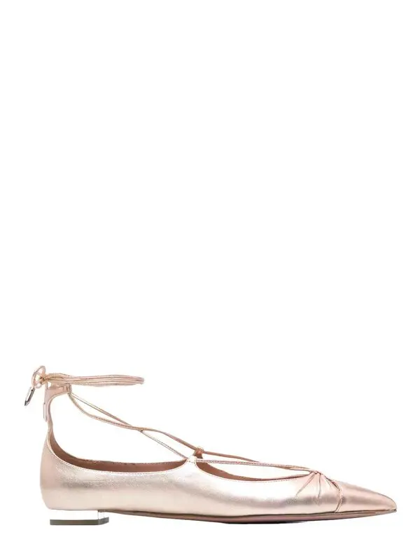 AQUAZZURA Leather Ballet Flats - Pink