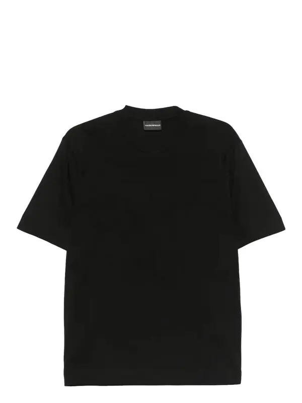 Emporio Armani Logo-jacquard T-shirt - Black
