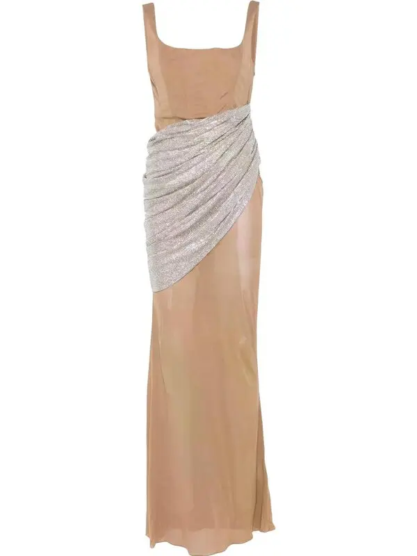 Giuseppe Di Morabito Rhinestone-embellished Gown - Brown