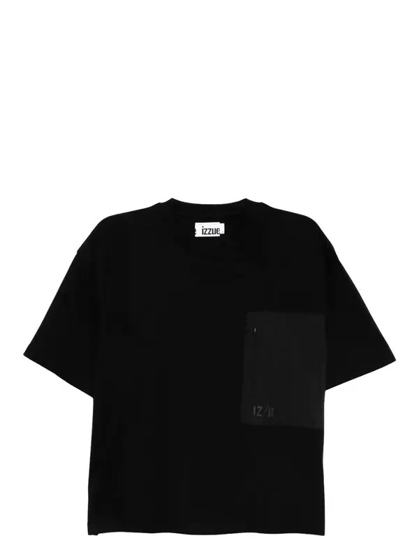 Izzue Embossed-logo T-shirt - Black