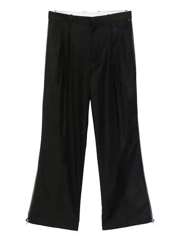 Helmut Lang Zip-detail Pleated Trousers - Black