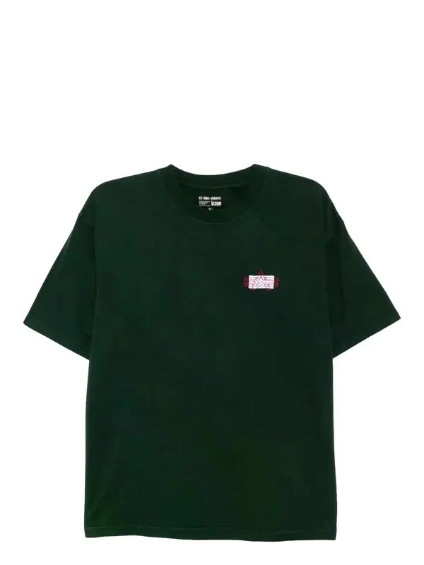 Izzue Embroidered Logo T-shirt - Green