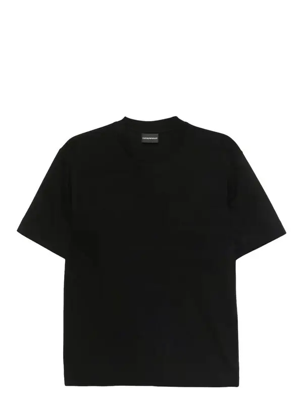 Emporio Armani Logo-print Cotton T-shirt - Black