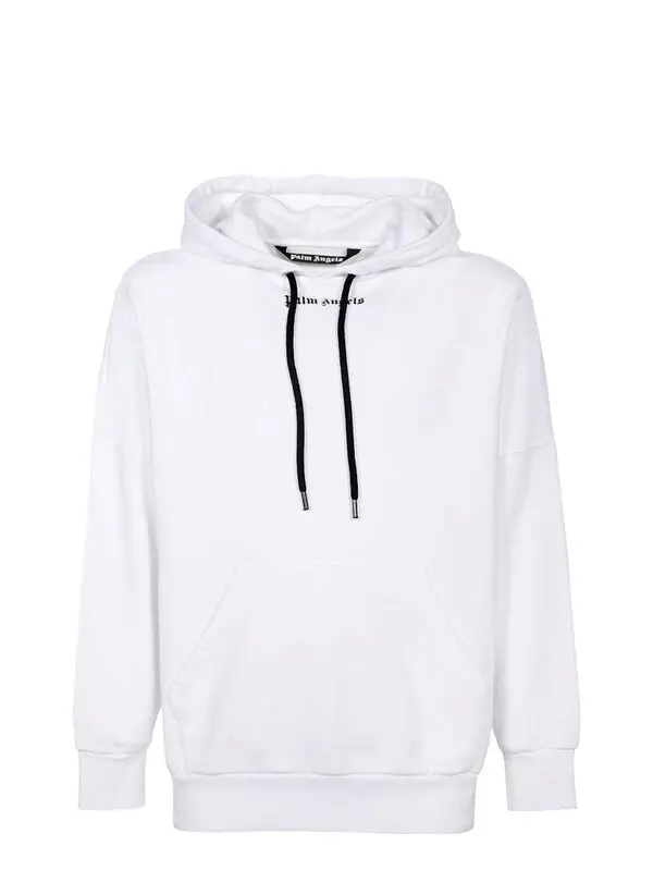 Palm Angels Classic Logo Oversized Hoodie - White