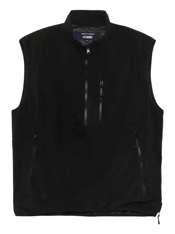 Comme Des Garçons Vent-detail Gilet - Black