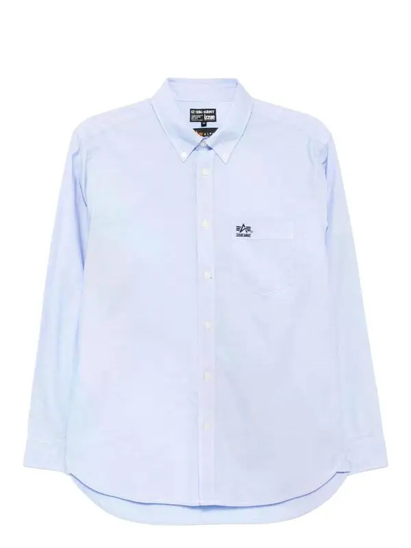 Izzue Logo-embroidered Shirt - Blue