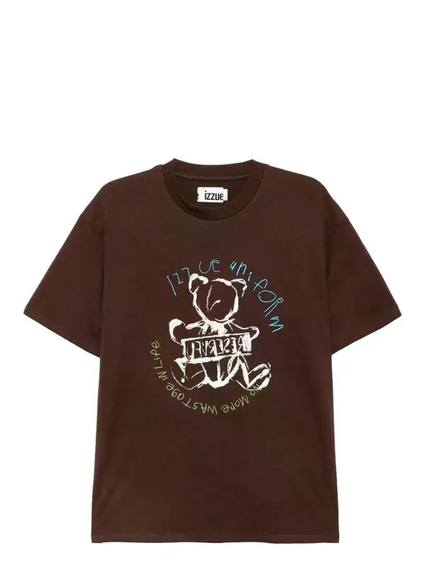 Izzue Graphic-print T-shirt - Brown