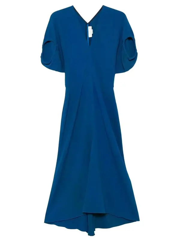 Victoria Beckham Cady Midi Dress - Blue