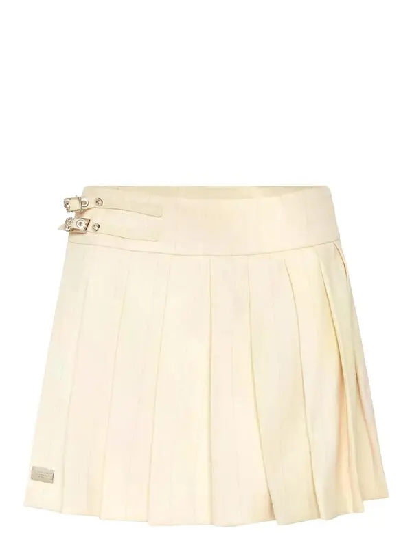 Philipp Plein Pleated Mini Skirt - White