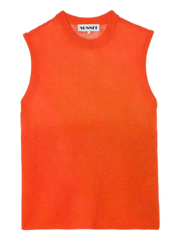 Sunnei Mohair-blend Top - Orange