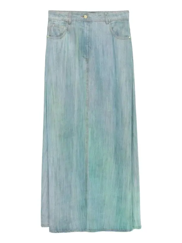 KAOS A-line Midi Skirt - Blue