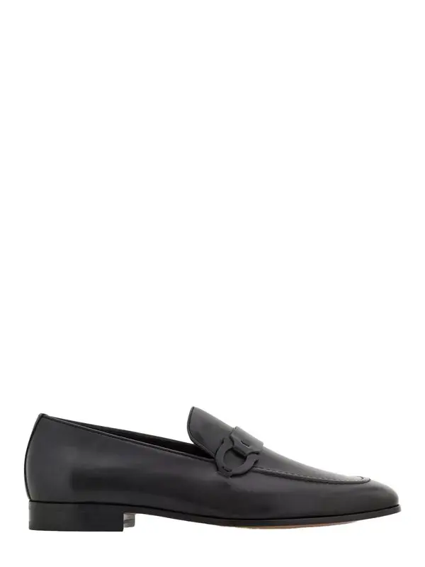 FERRAGAMO Gancini Loafers - Black