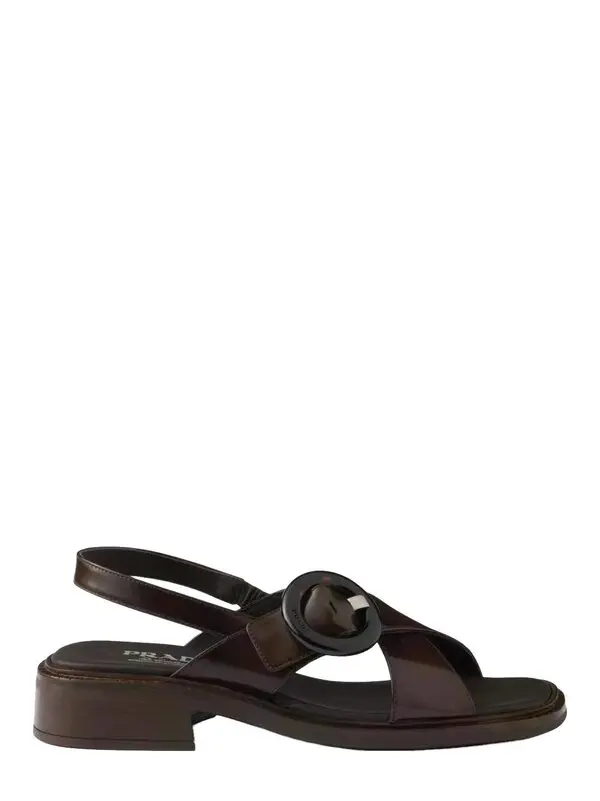Prada Buckled Sandals - Brown