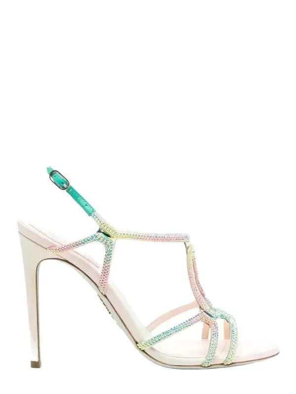 Rene Caovilla 100mm Embellished Sandals - Pink