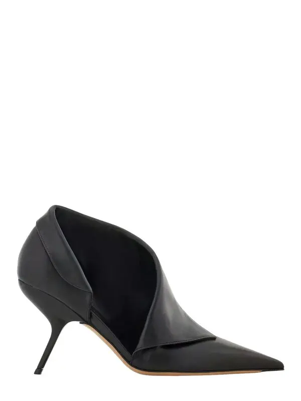 FERRAGAMO 85mm Eva Leather Pumps - Black