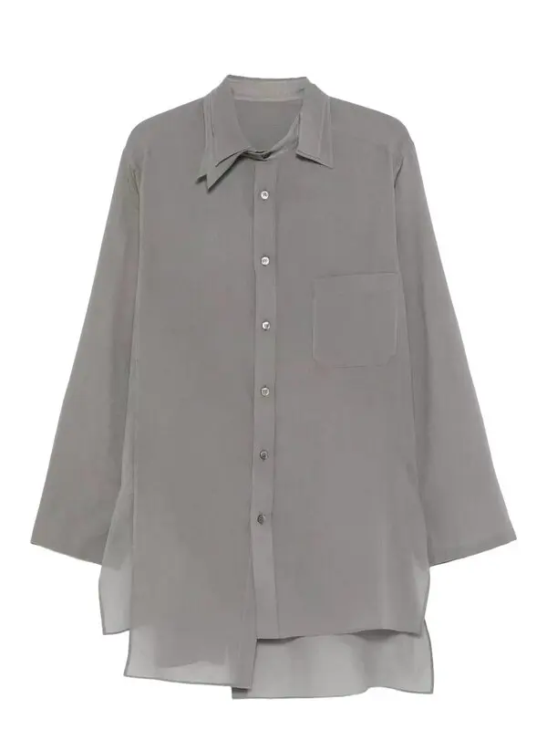 Yohji Yamamoto Semi-sheer Shirt - Grey