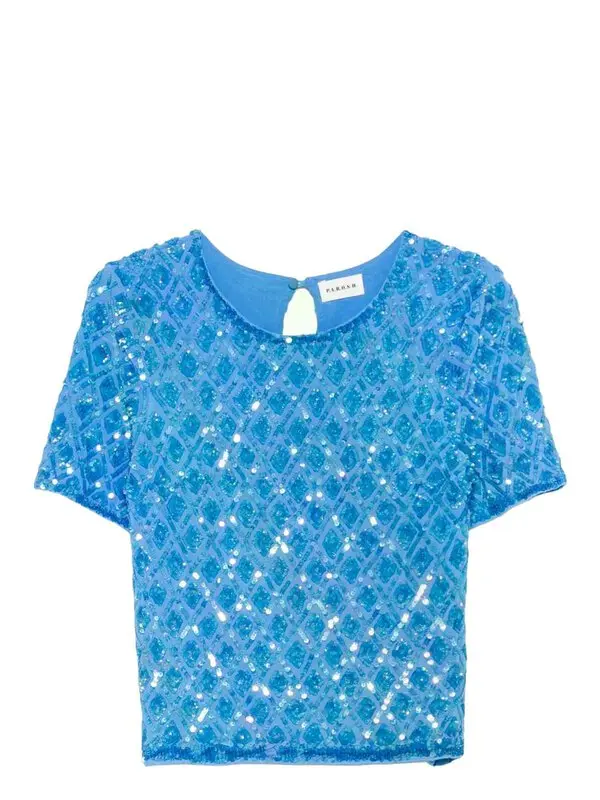 P.a.r.o.s.h Sequined T-shirt - Blue