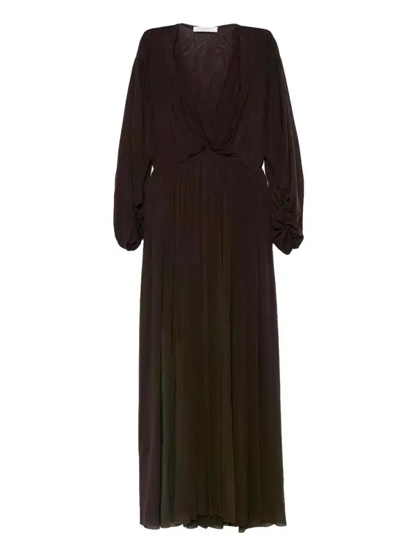 Philosophy Di Lorenzo Serafini Pleated Maxi Dress - Brown