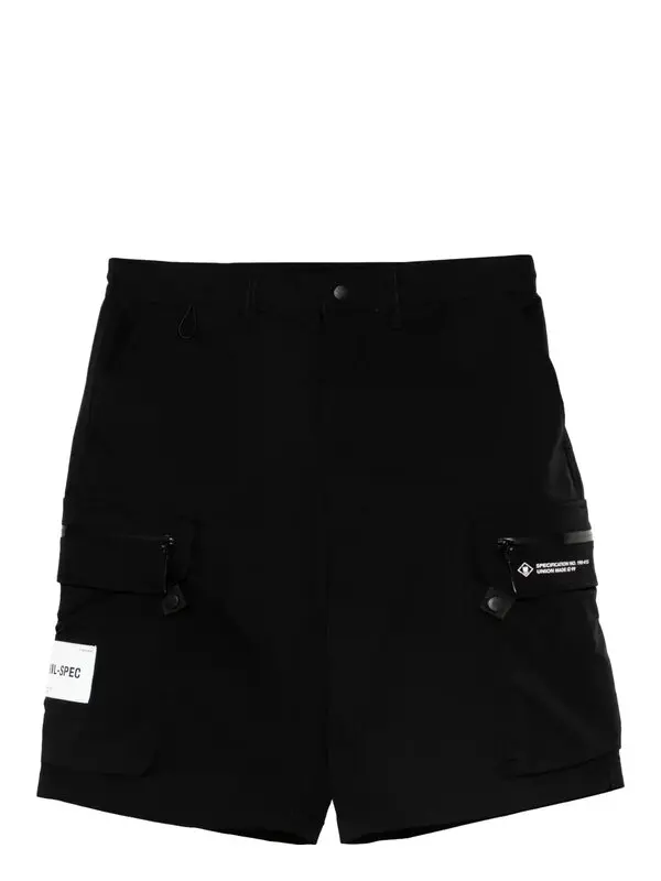 Izzue Logo-patch Cargo Shorts - Black