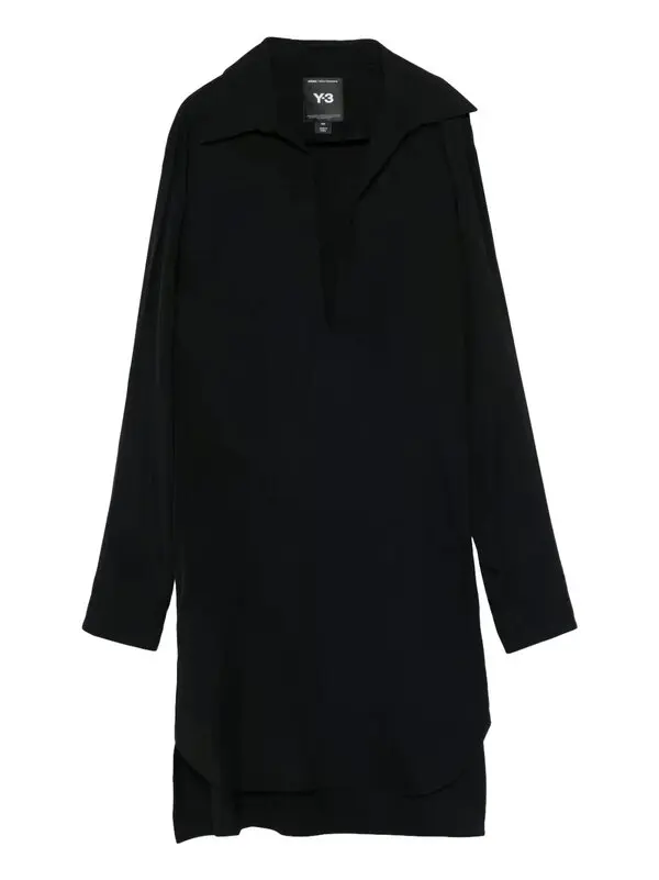 Y3 Pointed-flat-collar Shirt - Black