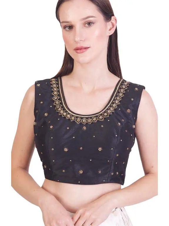 RAAS Zorah Hand Embroidered Blouse - Black