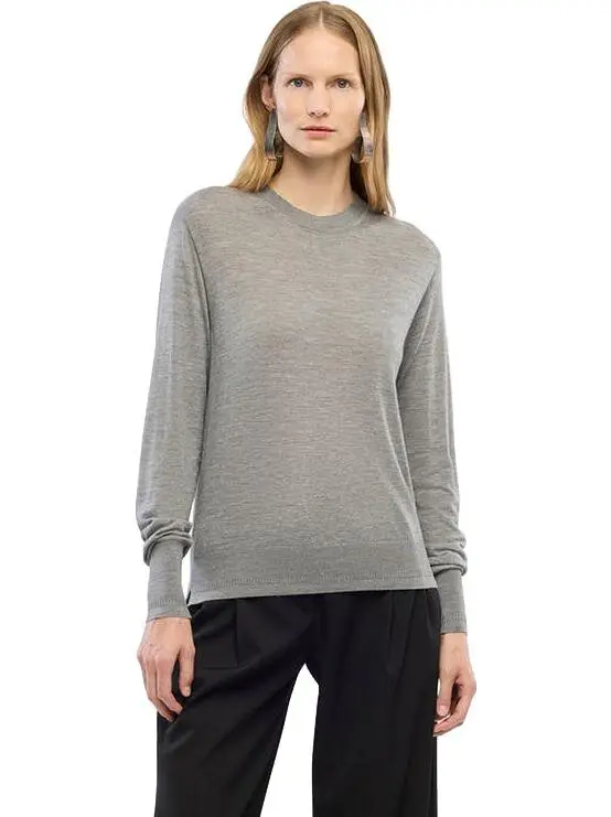 Another Tomorrow Featherweight Crewneck - Grey