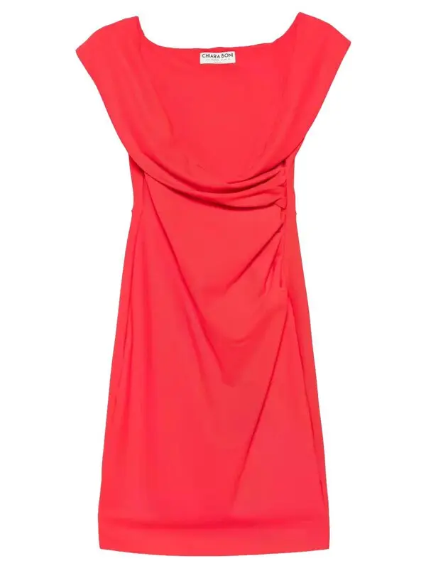 Chiara Boni La Petite Robe Draped-detail Midi Dress - Red