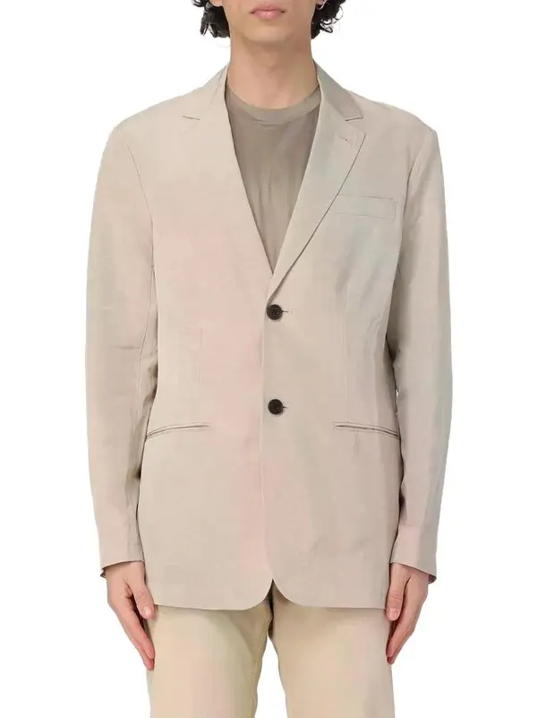 Emporio Armani Slub-textured Blazer - Neutrals