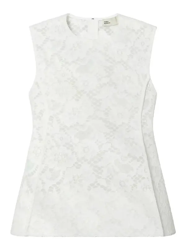 Tory Burch Corded Lace Top - White