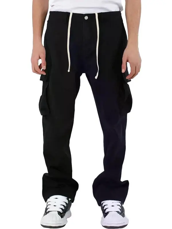 PURPLE BRAND Cotton Cargo Jeans - Black