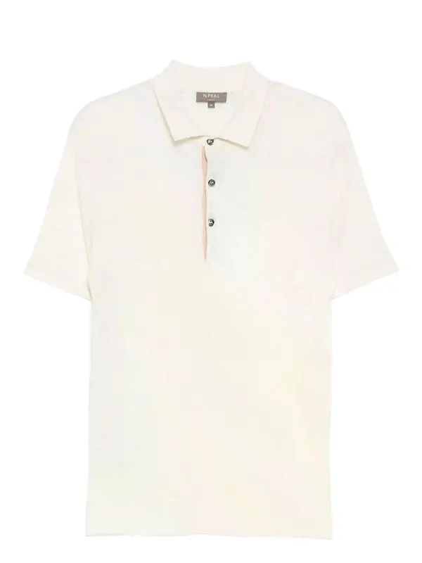 N.peal Ribbed Polo Shirt - White