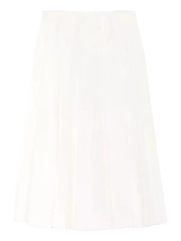 CALCATERRA Pleated Midi Skirt - White
