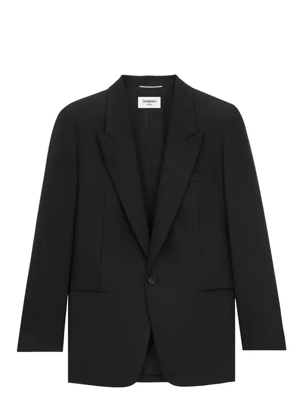 Saint Laurent Single-breasted Blazer - Black
