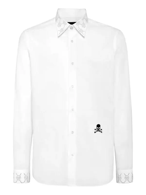 Philipp Plein Monogram-embellished Shirt - White
