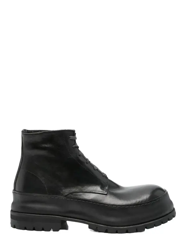 A DICIANNOVEVENTITRE Leather Boots - Black
