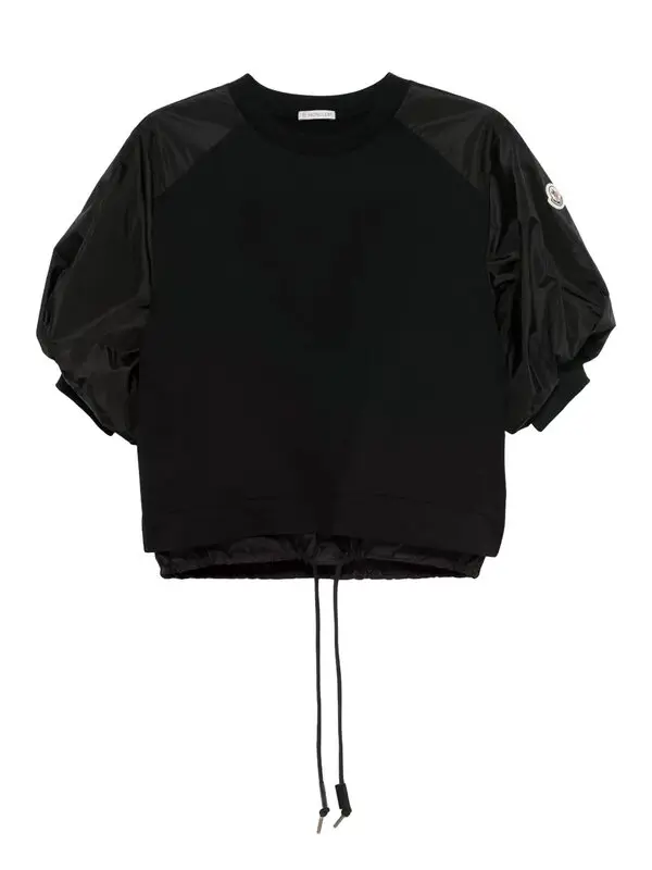 Moncler Contrast-sleeves T-shirt - Black