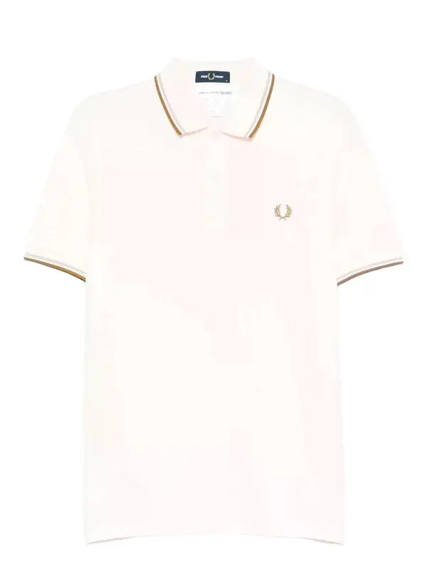 Comme Des Garçons Embroidered-motif Polo Shirt - Pink