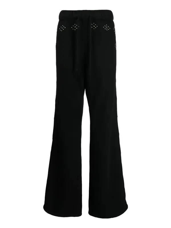 Cout De La Liberte Bead-embellished Western-style Track Pants - Black