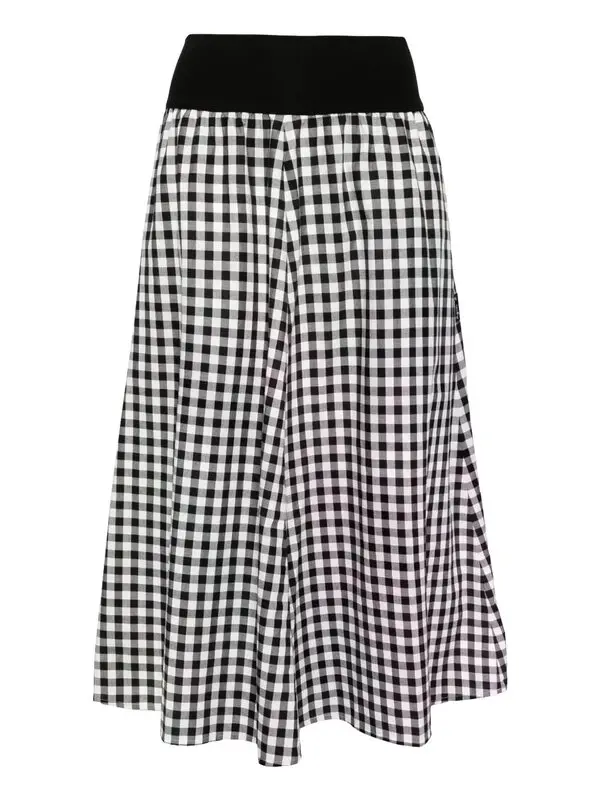 AGNÈS B. Gingham Cotton Skirt - Black