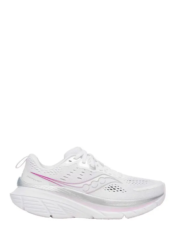 Saucony Guide 18 Athletic Sneakers - White/fuchsia