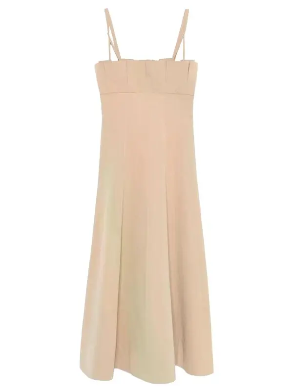 Philosophy Di Lorenzo Serafini Pleat-detail Midi Dress - Neutrals