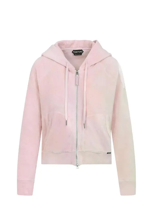 TOM FORD Terry-cloth Zip-up Hoodie - Pink