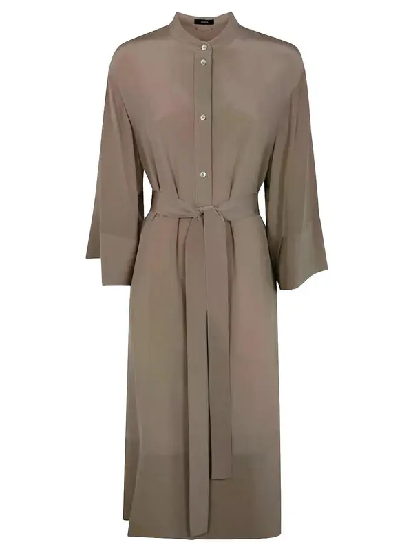 JOSEPH Darius Shirt Dress - Brown