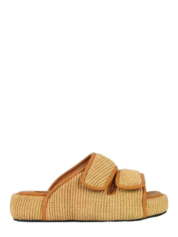 SIMONMILLER Raffia Cro Slides - Neutrals