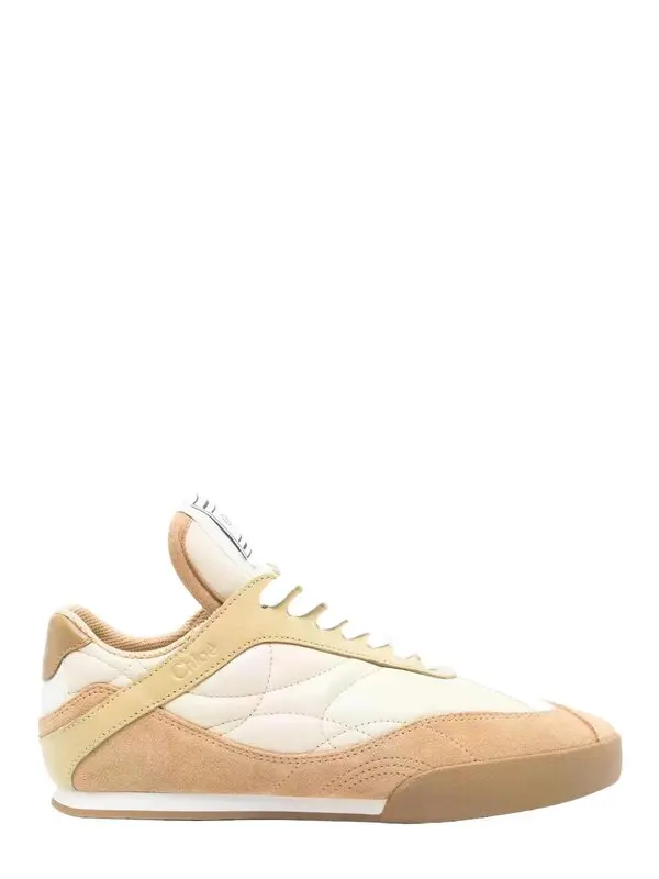 Chloé Quilted-panel Sneakers - Neutrals