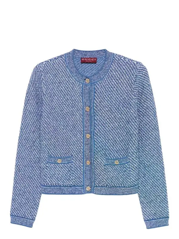 Gucci Crew-neck Cardigan - Blue